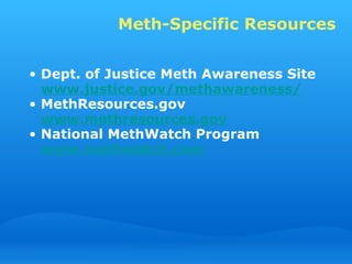 meth_Workplace_Presentation_11-28-06 | PPT | Illegal Drugs, Tobacco ...
