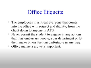 Office Etiquette for Employees | PPT