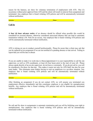 Employee Handbook Intitials and dates updated 5-28-09 | PDF