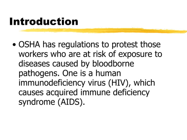 OSHA- Bloodborne Pathogens | PPT