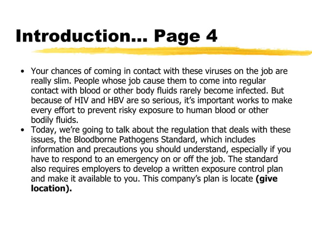 OSHA- Bloodborne Pathogens | PPT