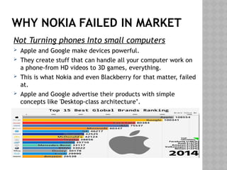 Fall of nokia.ppt and why the nokia has been fall suddenly and get into ...