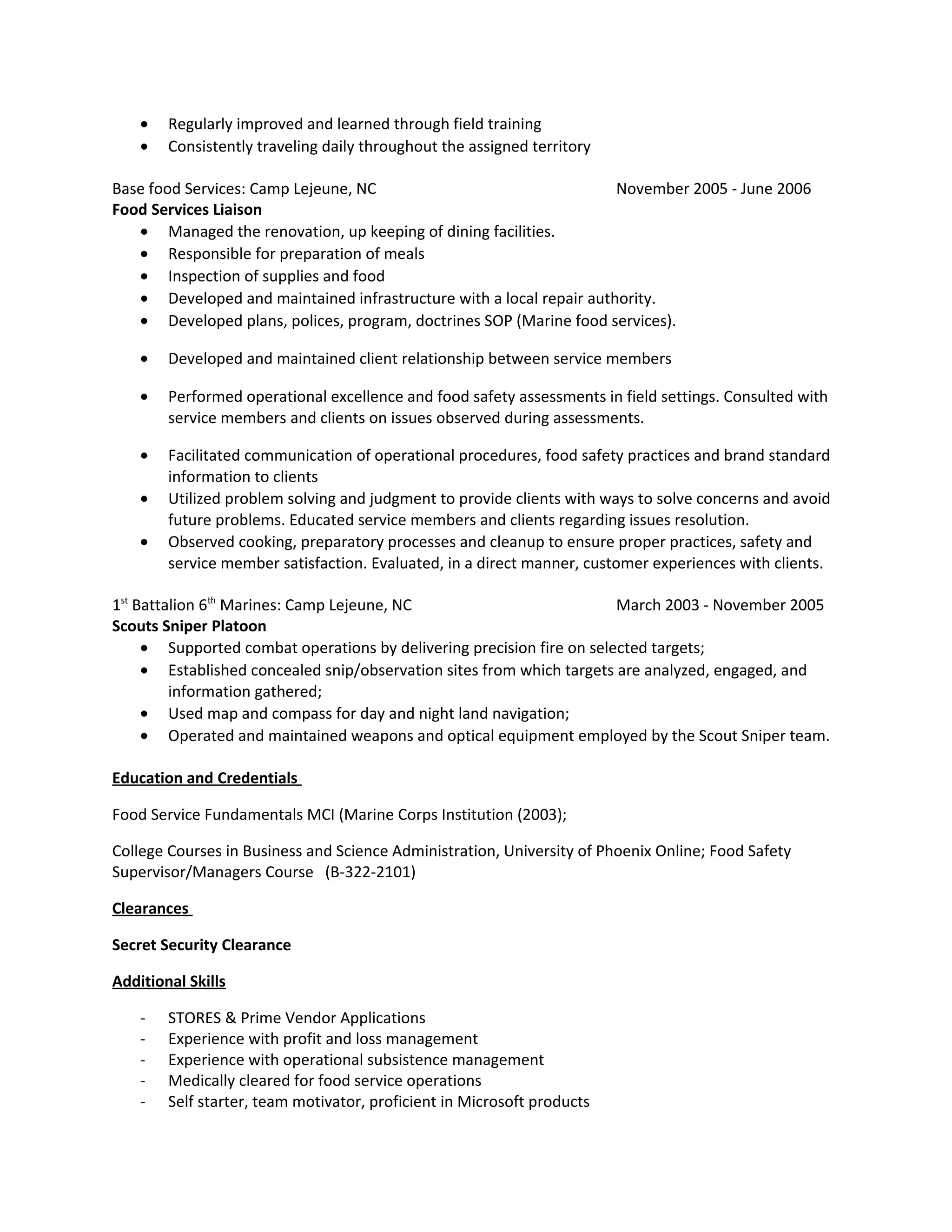 DannyRenard_civilian resume6-6-16 | DOC