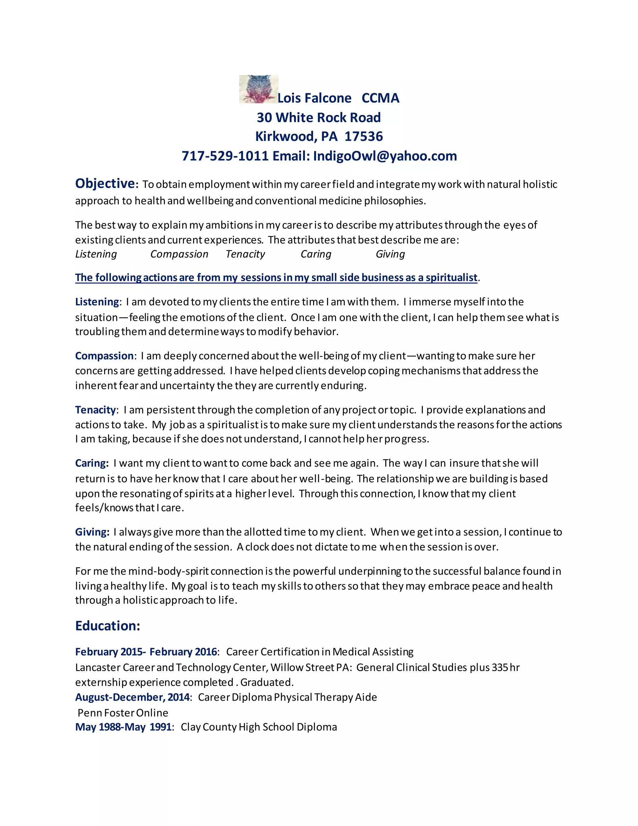 Loisnewresume | DOCX