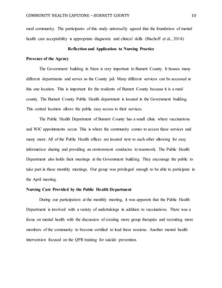 Community Health Capstone Paper | PDF