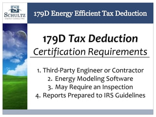 179D Tax Deduction PowerPoint Show 2016 | PPT