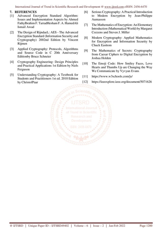 Emoji Encryption Using AES Algorithm | PDF