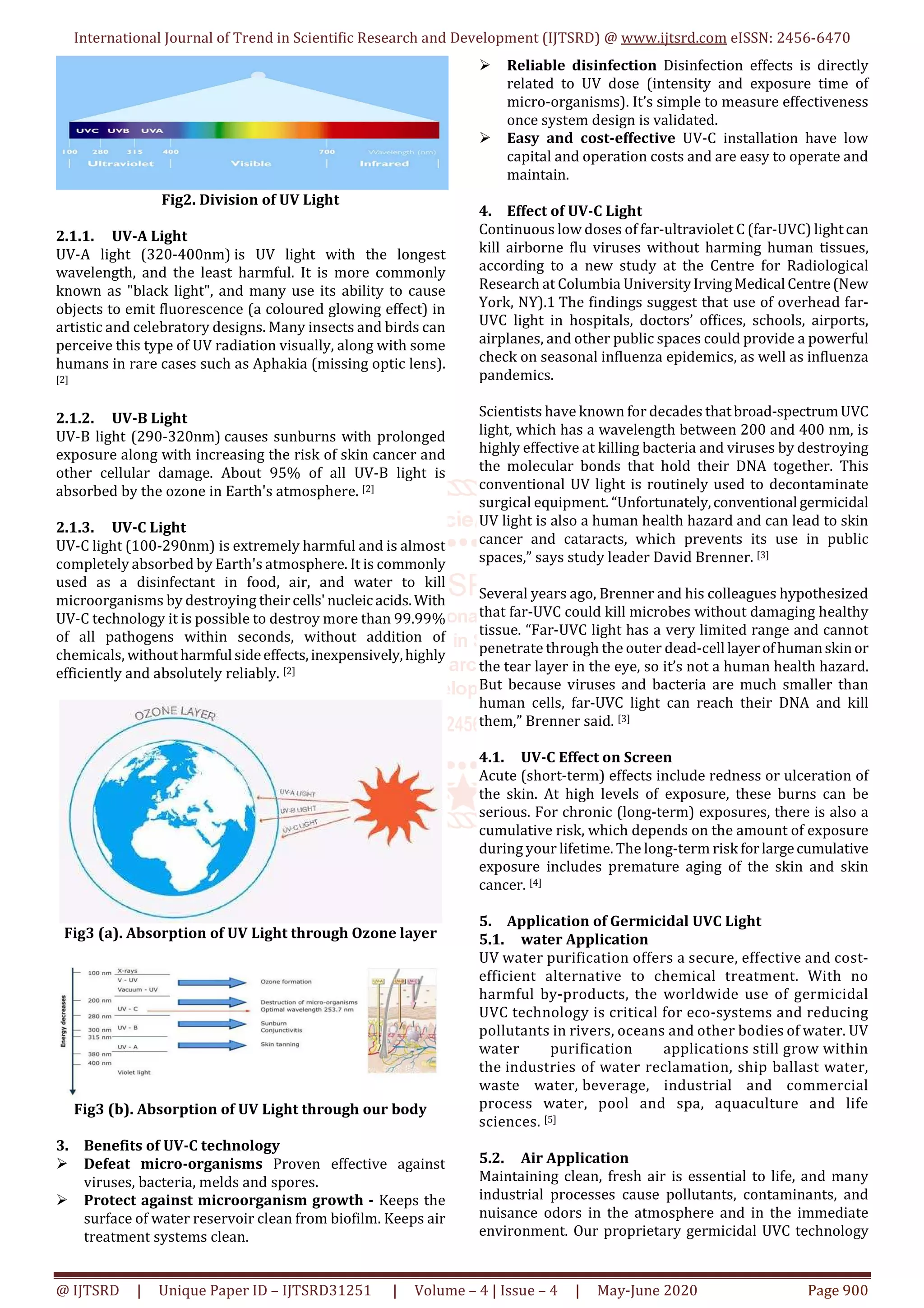 Research on Effect of UV C Light on Bacteria and Viruses | PDF
