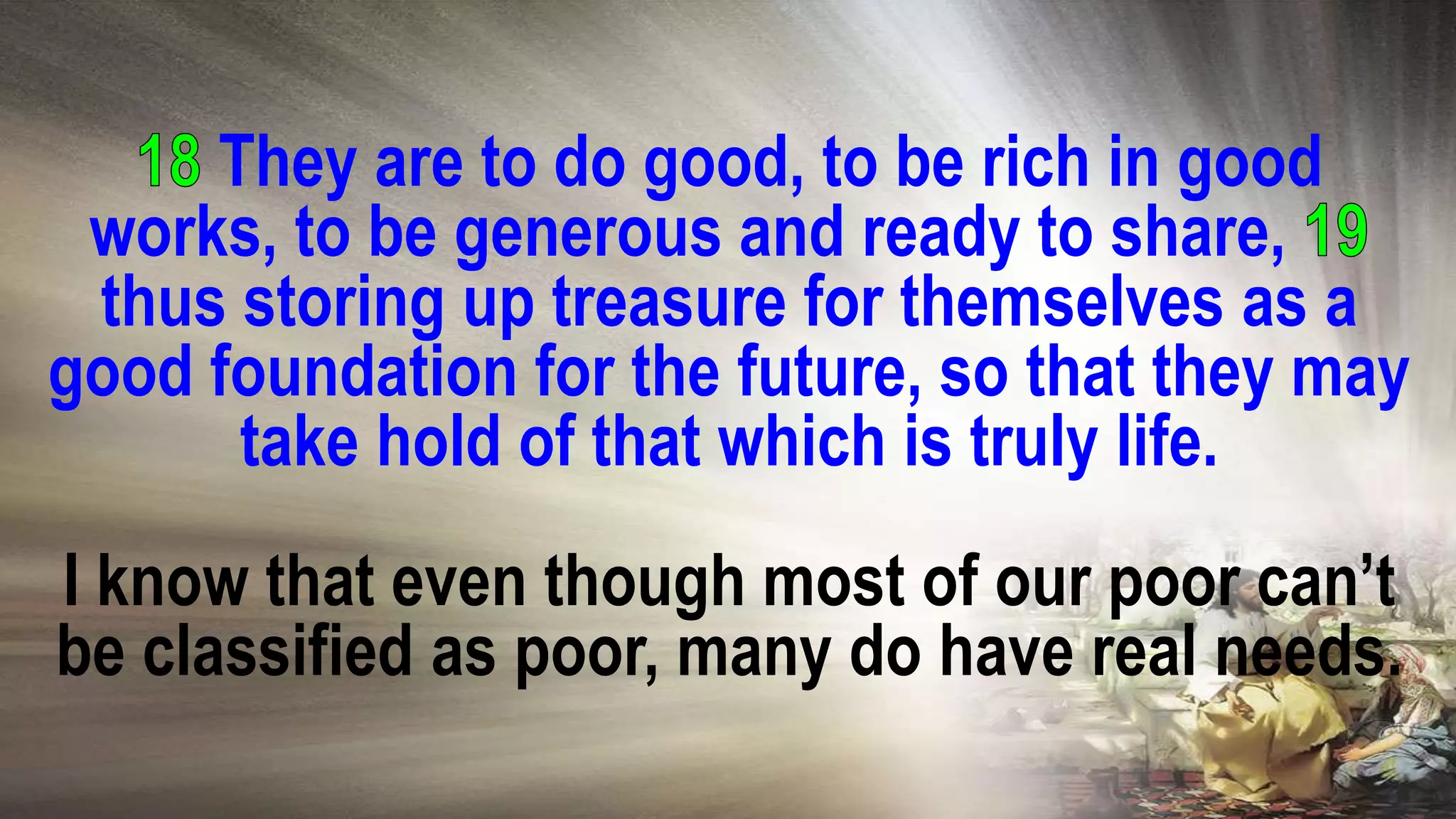 179 What Jesus Said About The Poor Among Us | PPT