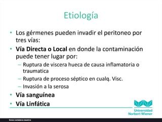 Semiología de Peritonitis - Univ. Wiener | PPTX