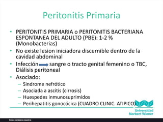 Semiología de Peritonitis - Univ. Wiener | PPT