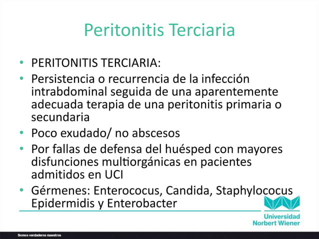 Semiología de Peritonitis - Univ. Wiener | PPT