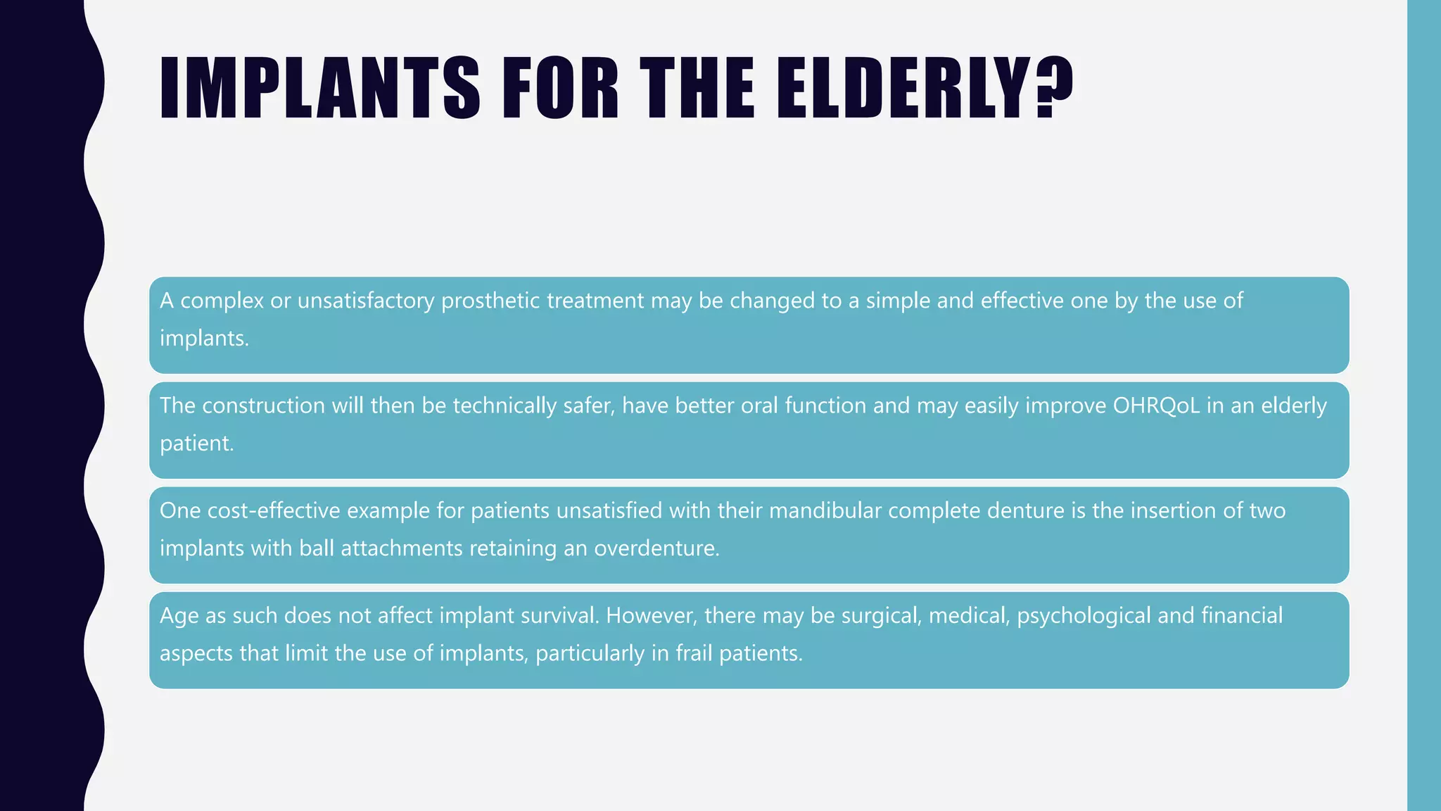 prosthodontics treatment in geriatric patients | PPTX