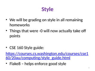 uw cse correct style and speed autumn 2020 | PPTX