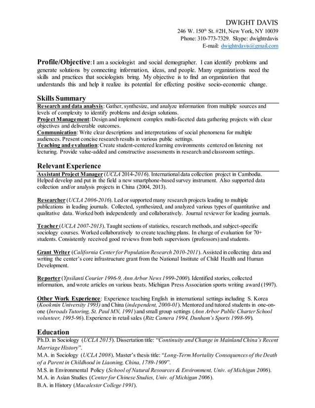 DwightDavis_resume_122016 | PDF