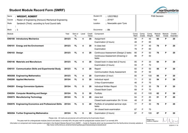 Academic Transcript | PPT