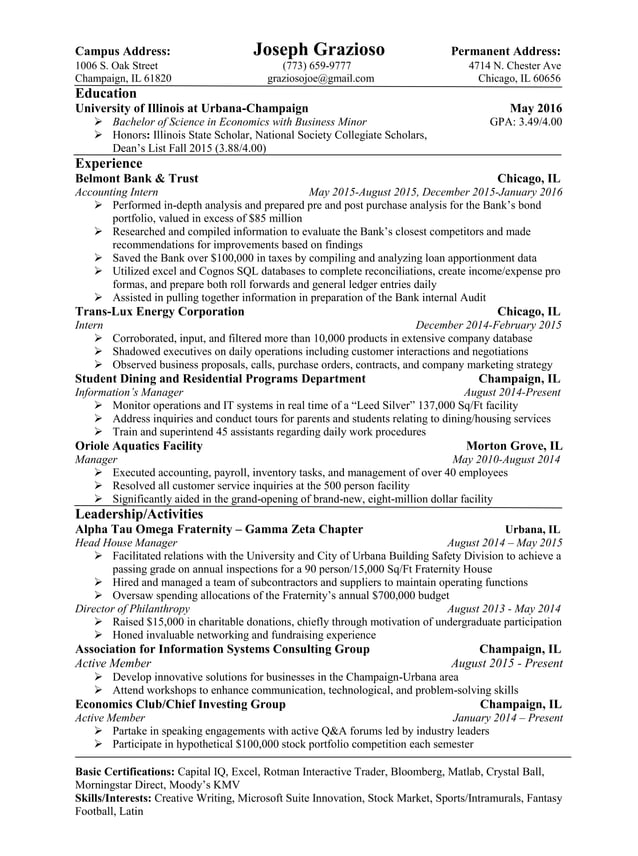 Joseph Grazioso Resume | PDF