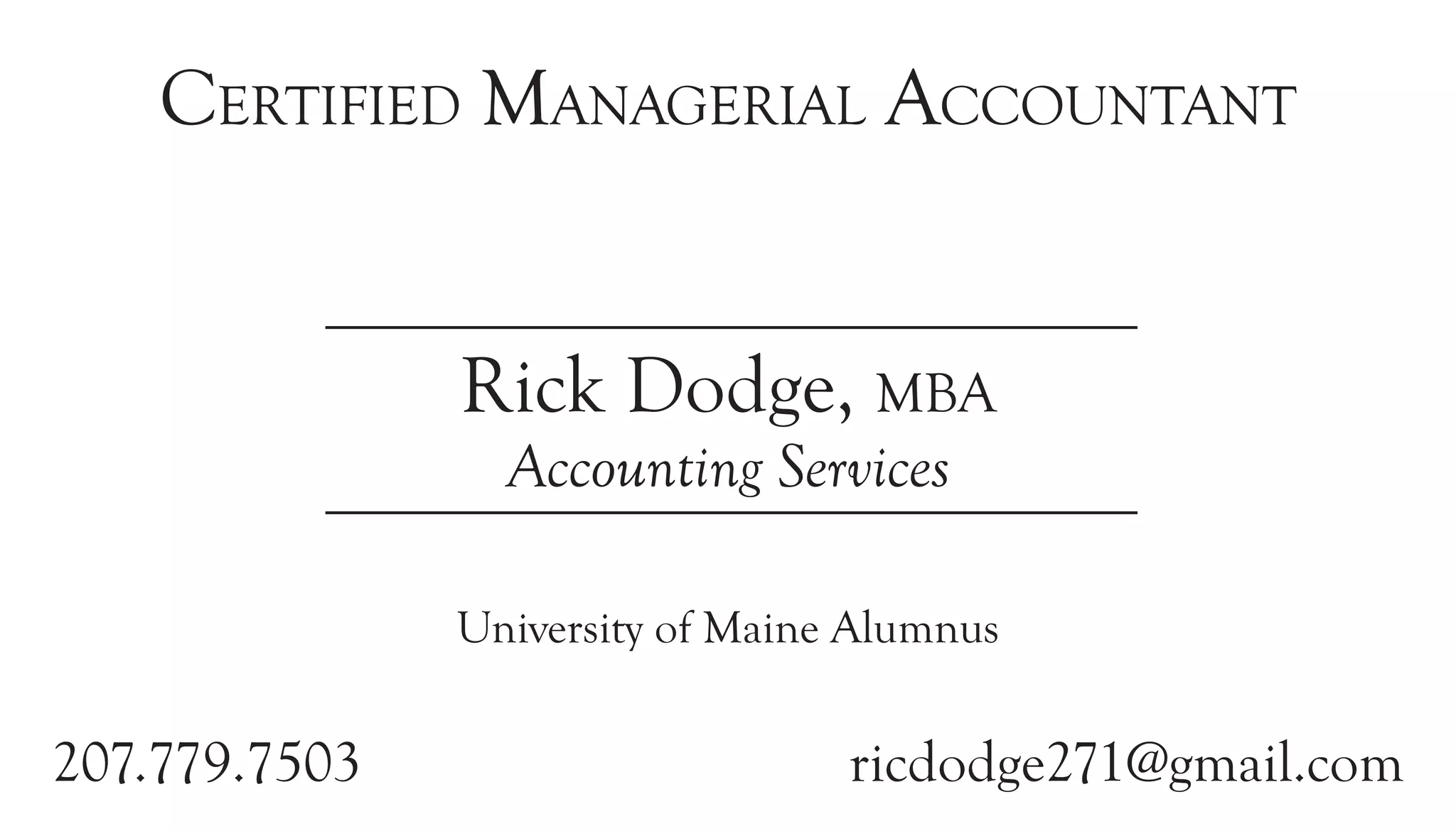 Rick Dodge Business card | PDF
