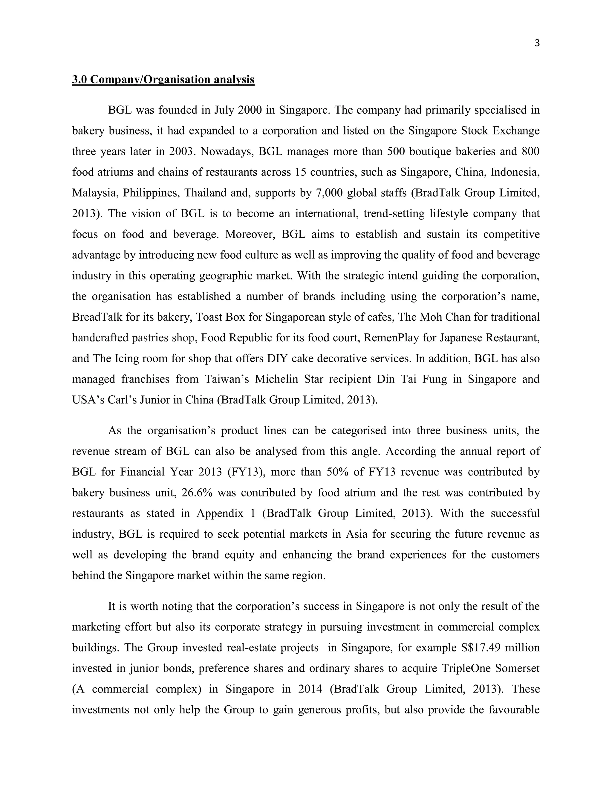 BreadTalk - Expansion in Mainland China | PDF