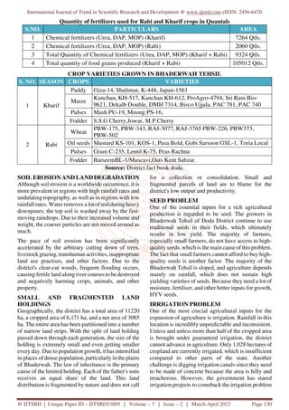 Agriculture Issues in Bhaderwah of Doda District | PDF