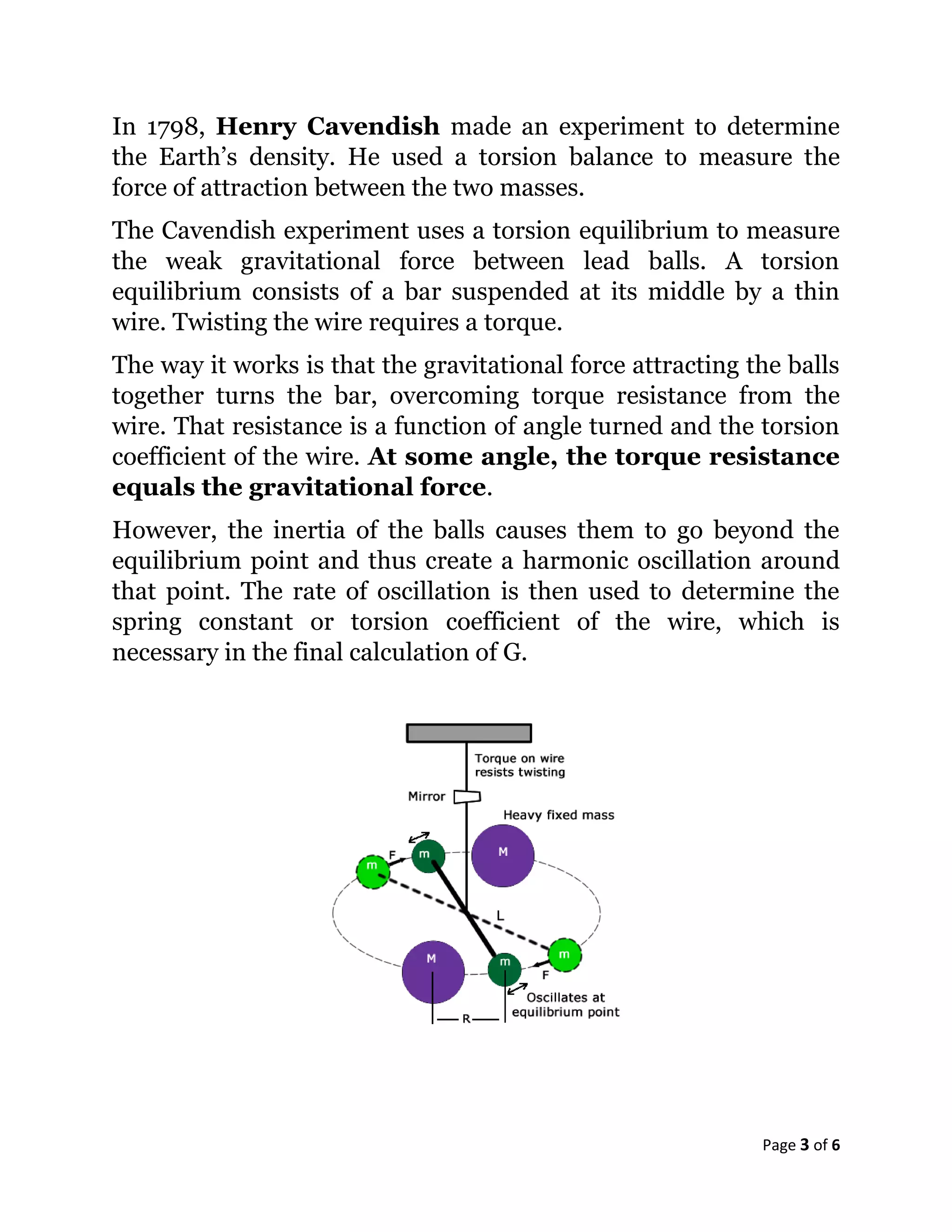 DETERMINATION OF THE EARTH’S RADIUS, MASS, AND GRAVITIONAL CONSTANT ...