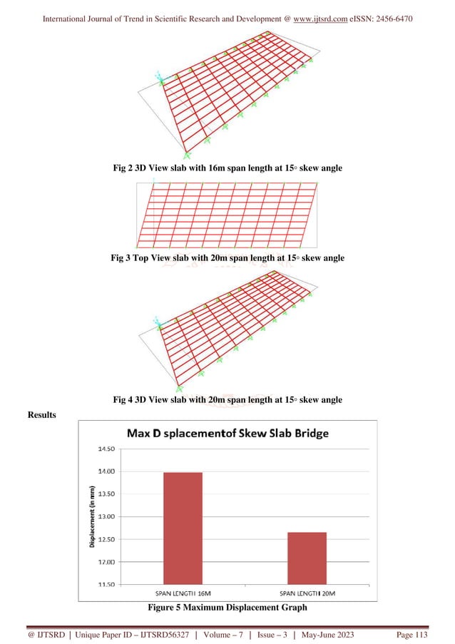 Analysis of Two Different Span Skew Slab Bridge using ETAB Software by Finite Element Method | PDF