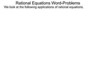 17 applications of proportions and the rational equations | PPTX