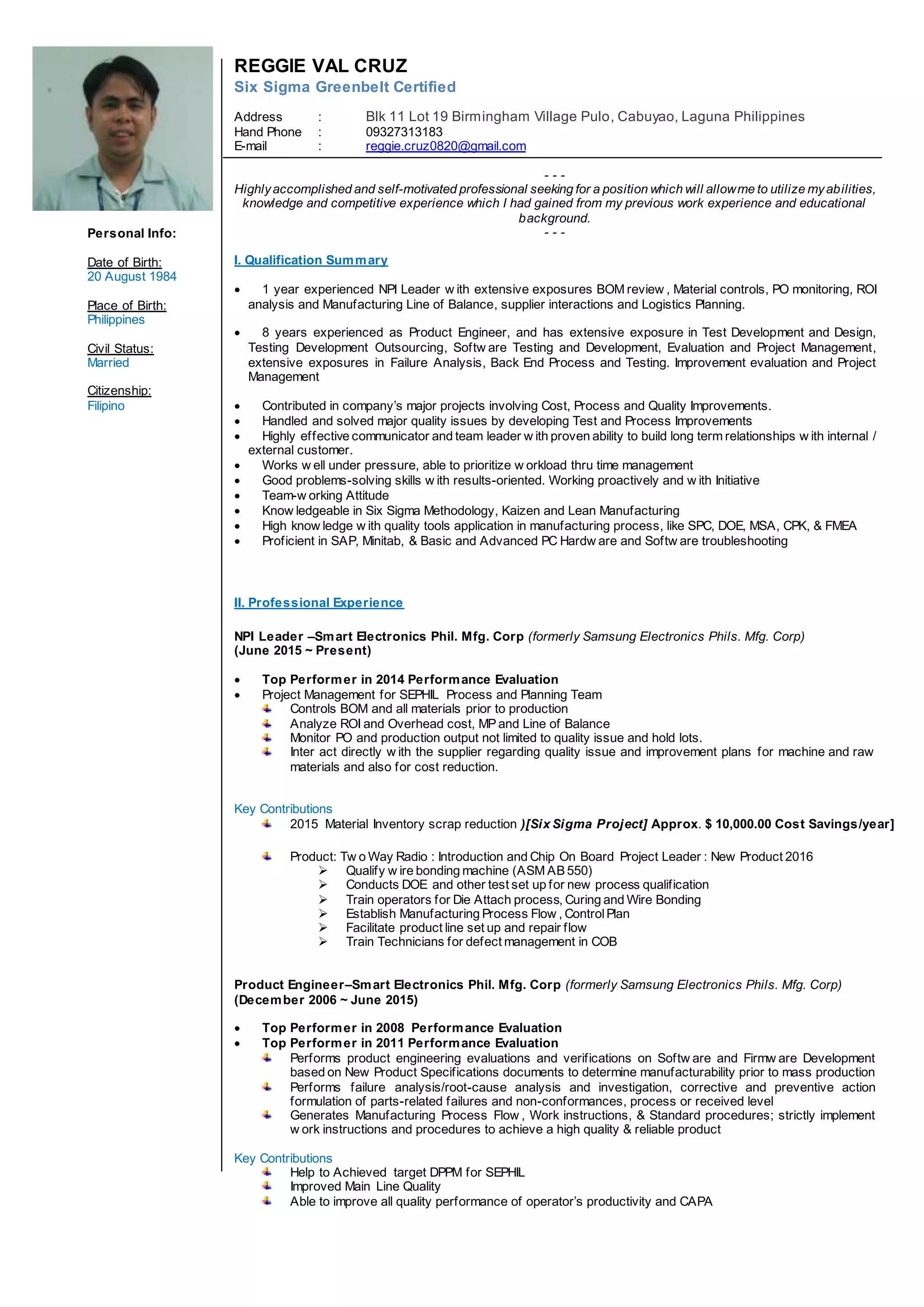 Resume_Reggie rev 01 | DOCX