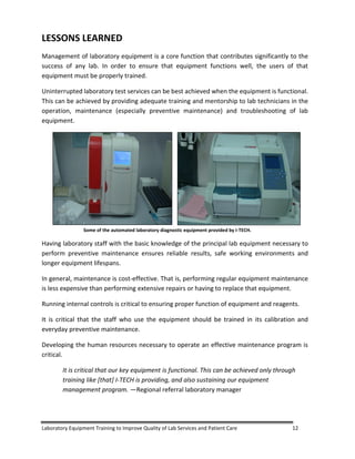 Laboratory Equipment Training | PDF