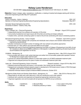 Kelsey Henderson's master resume | PDF