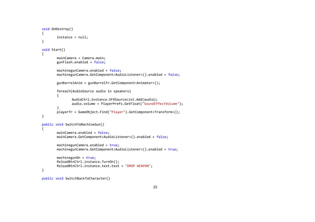 (Appendix_Codes) Game Programming Portfolio - Soobum Lee | PDF