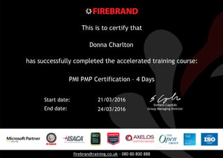 PMP Certificate | PDF