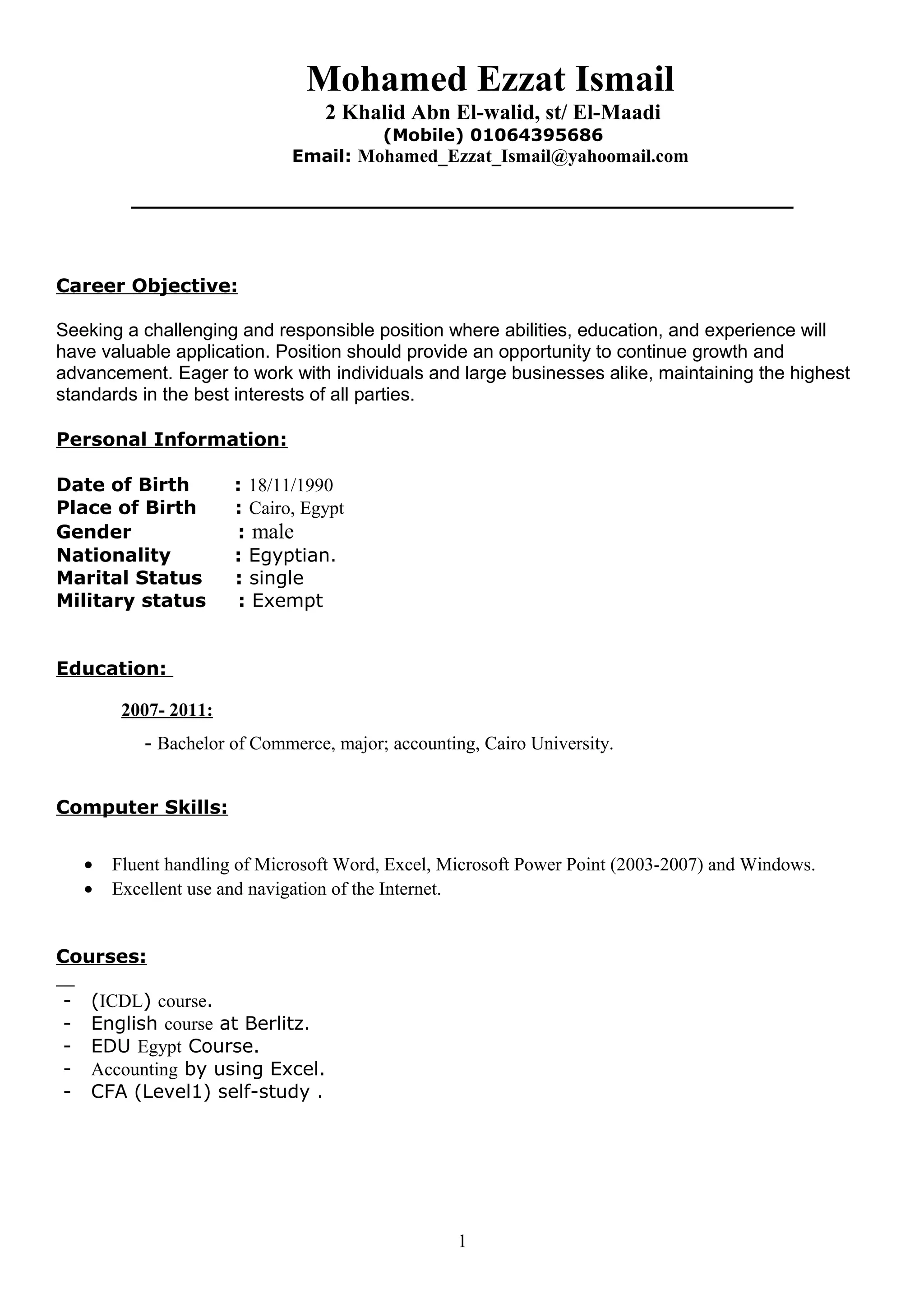 mohamed Ezat (cv) | DOC