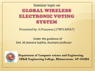 Global wireless electronic voting system | PDF