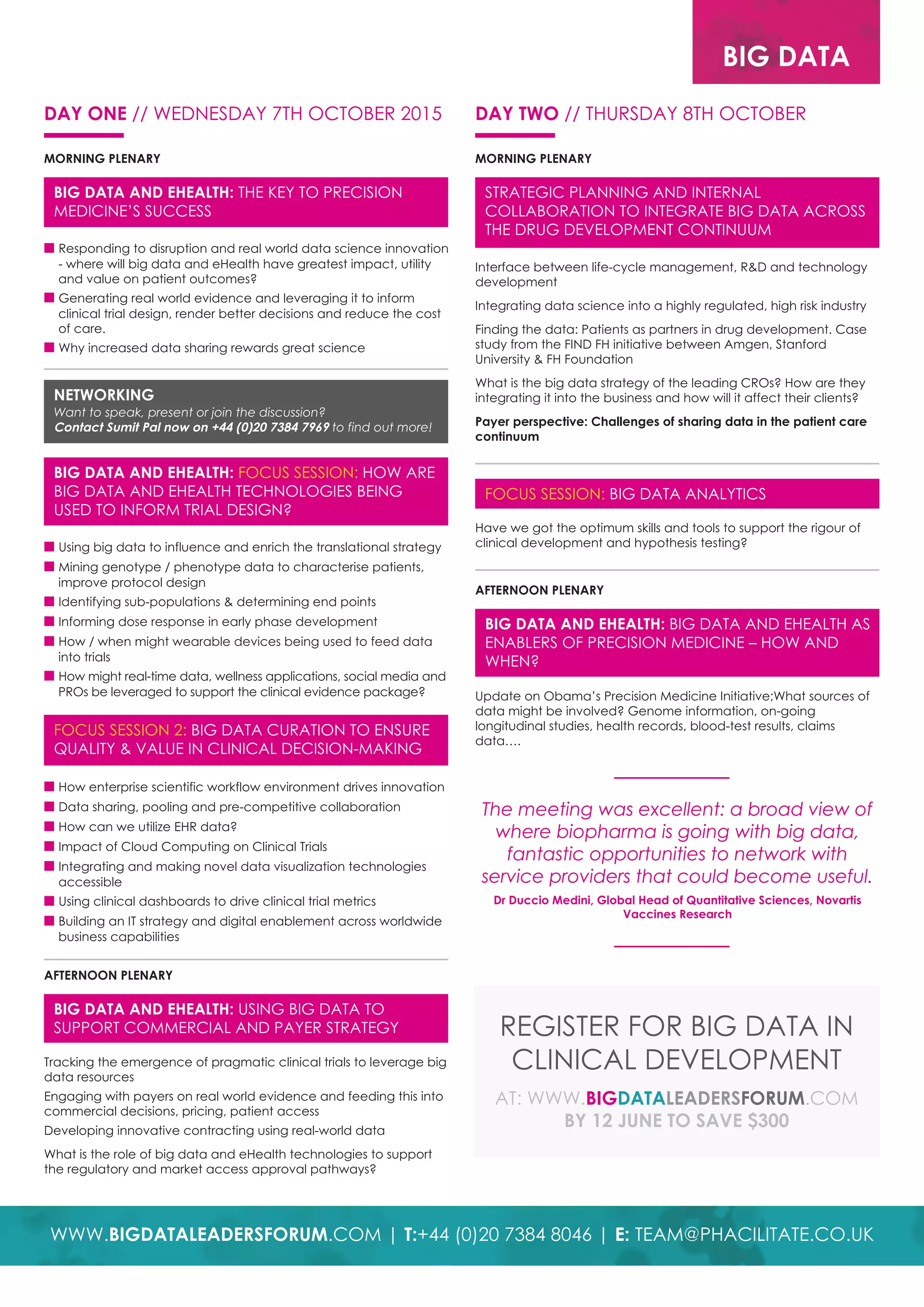 Big Data and eHealth Event | PDF