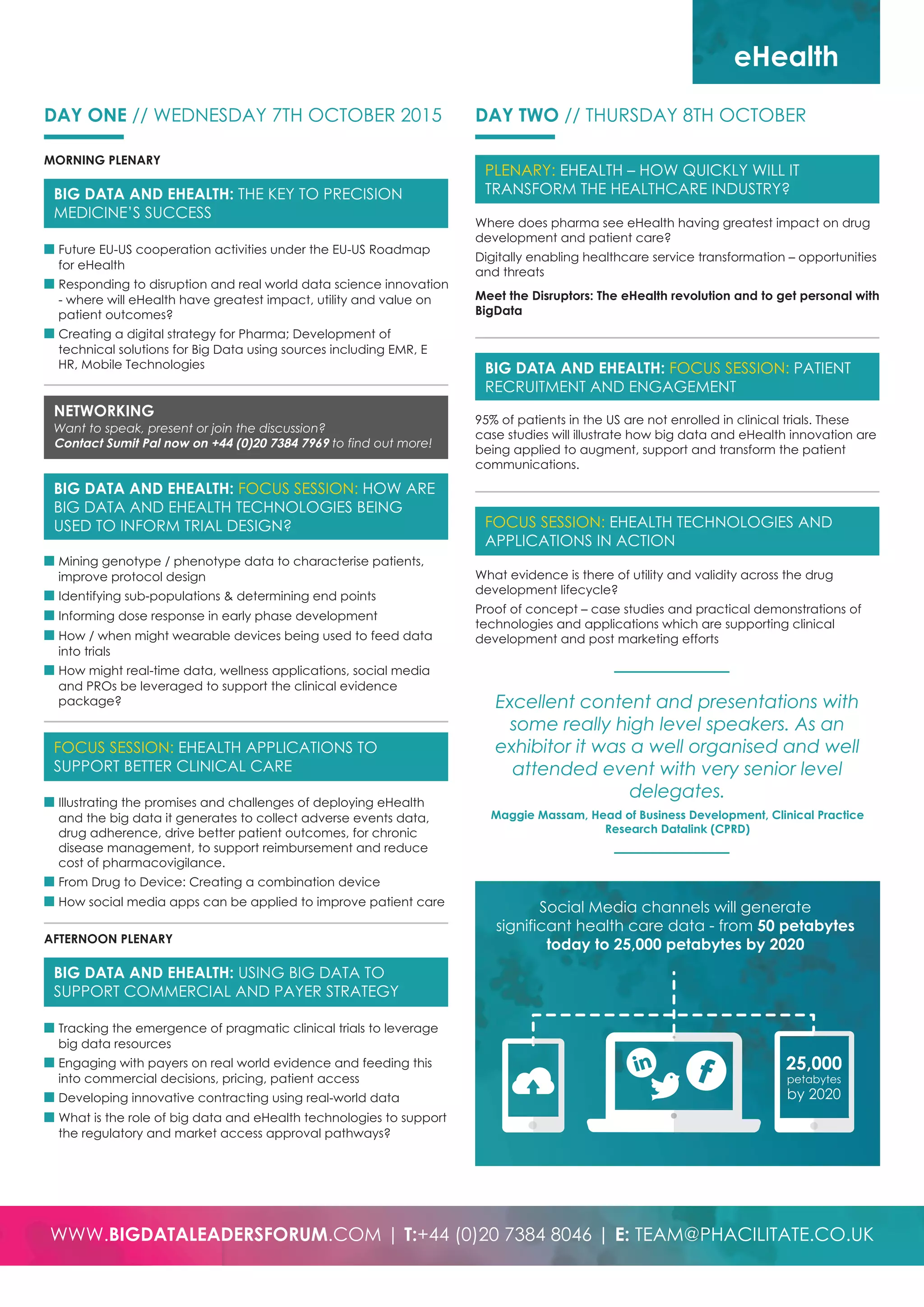 Big Data and eHealth Event | PDF