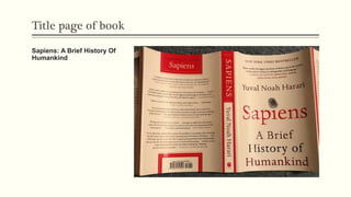 17bcl008 sapiens book review | PPTX