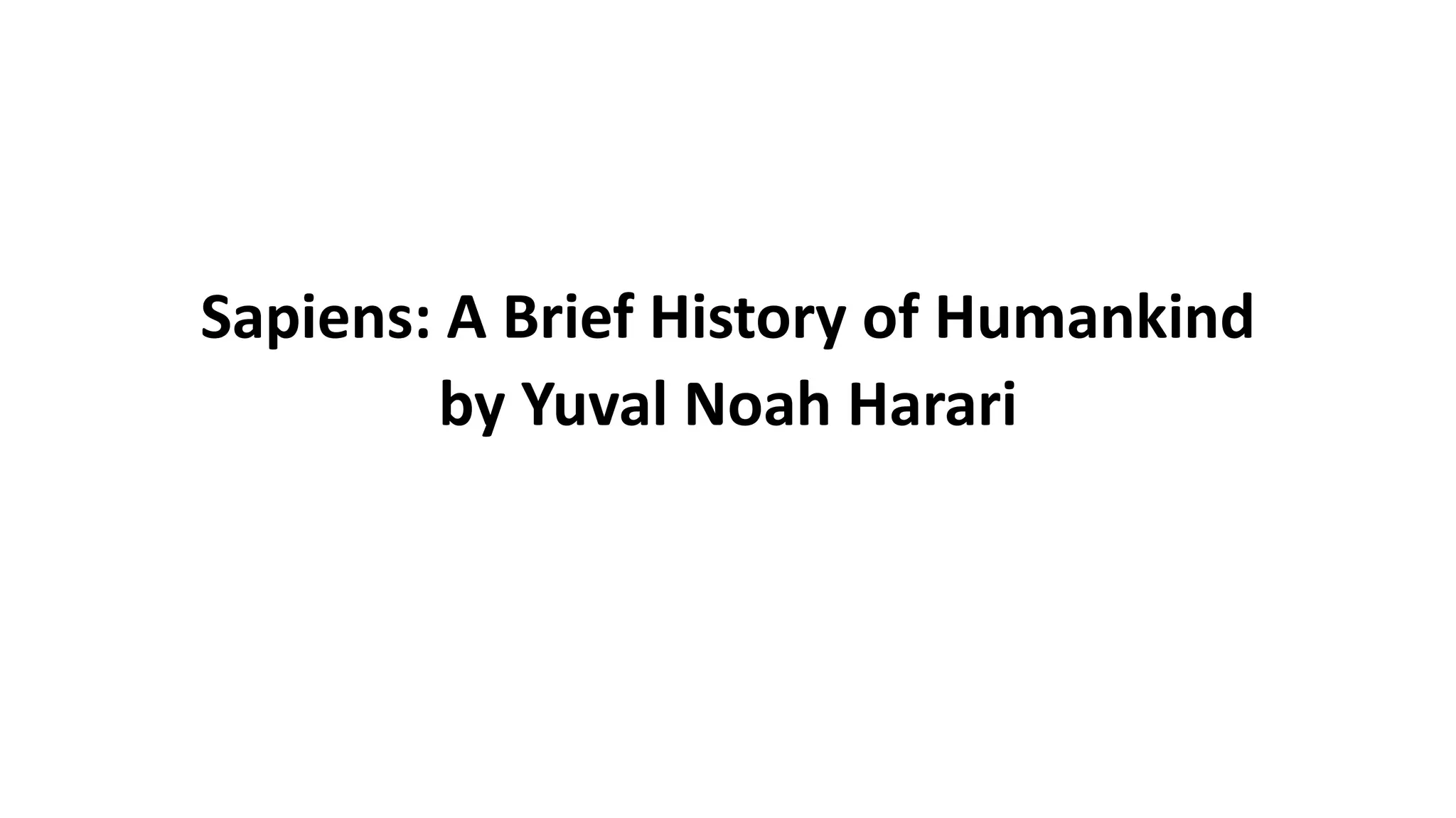 Sapiens Book Review 17BCL078 | PPT