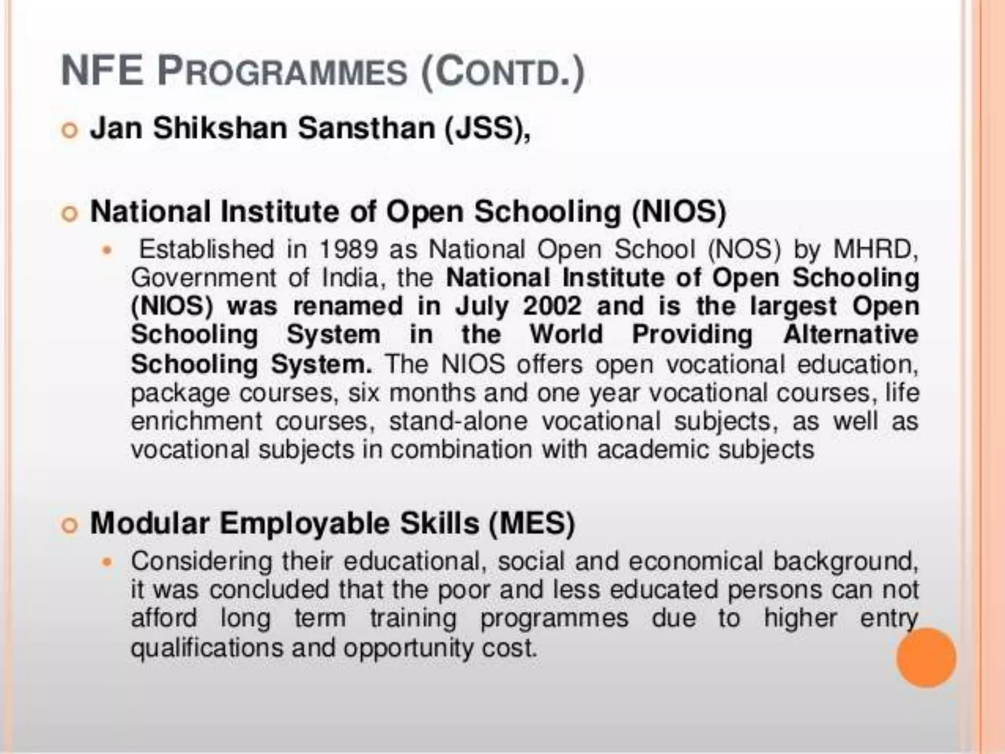NONFORMAL EDUCATION | PPTX