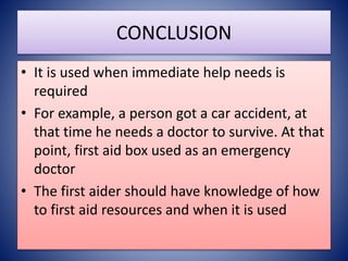 FIRST AID | PPT