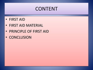 FIRST AID | PPT
