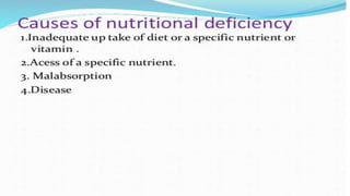 NUTRITIONAL DEFICIENCY DISORDERS IN HUMAN BEINGS | PPTX