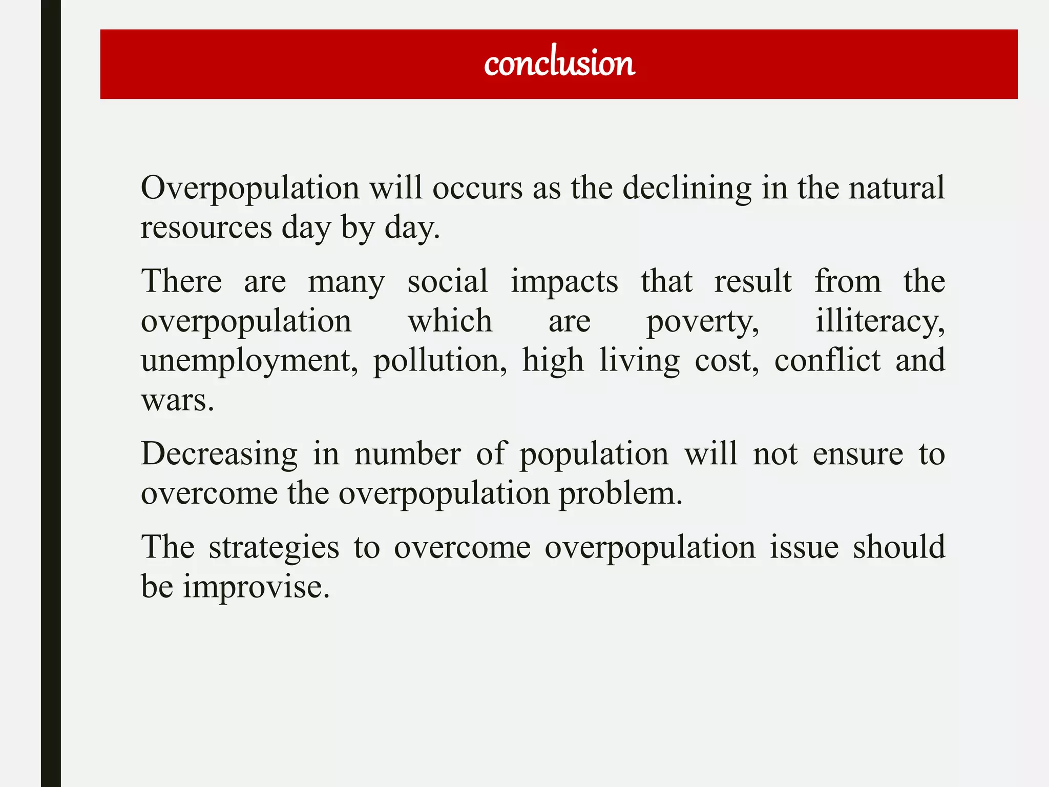 ADVERSE EFFECTS OF OVERPOPULATION (POVERTY, ILLITERACY, POLLUTION) | PPT
