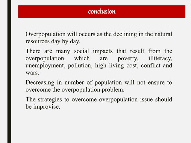 ADVERSE EFFECTS OF OVERPOPULATION (POVERTY, ILLITERACY, POLLUTION) | PPT