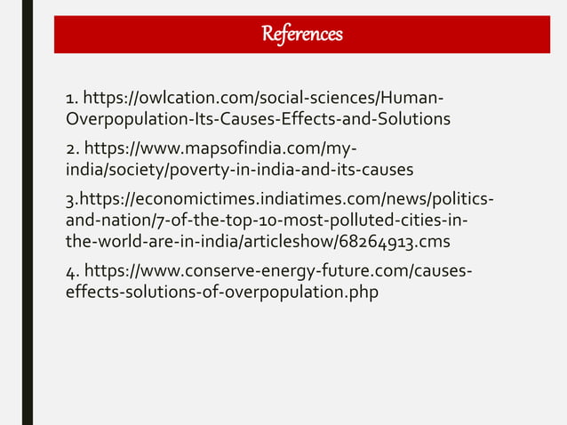 ADVERSE EFFECTS OF OVERPOPULATION (POVERTY, ILLITERACY, POLLUTION) | PPT