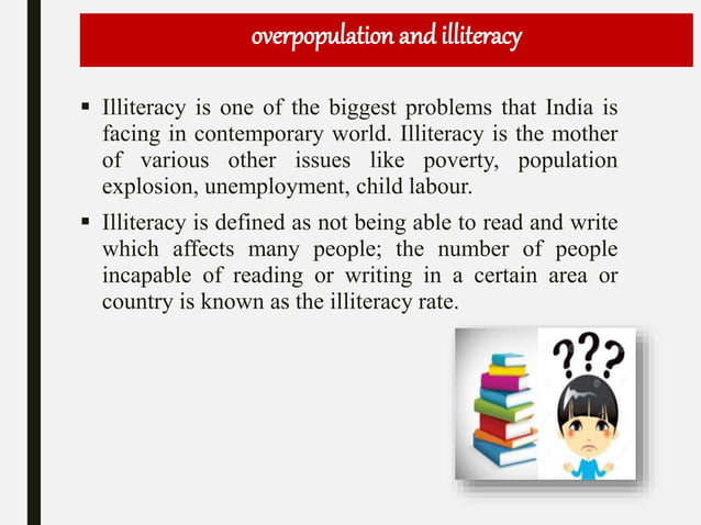 ADVERSE EFFECTS OF OVERPOPULATION (POVERTY, ILLITERACY, POLLUTION) | PPT