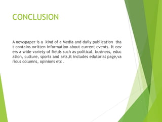 NEWSPAPER | PPT