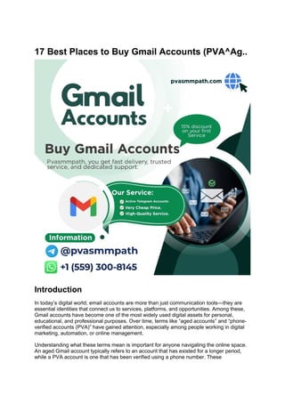 17 Best Places to Buy Gmail Accounts (PVA^Ag...docx