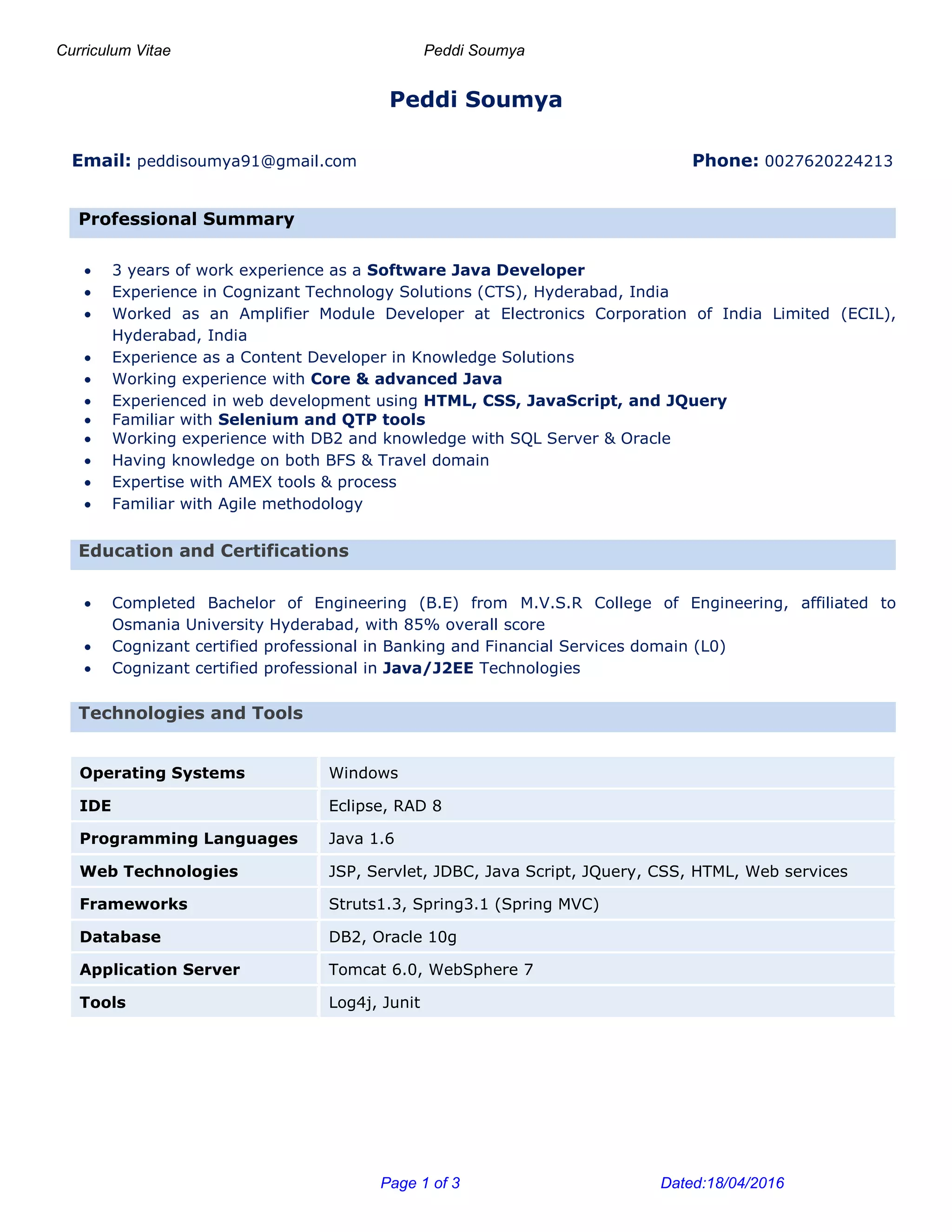 Soumya_Java_Developer | PDF