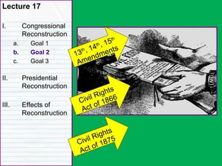 lecture 17 on reconstruction | PPT